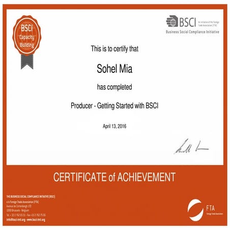 Getting Started with BSCI_Certificate to Getting Started with BSCI (1 ...