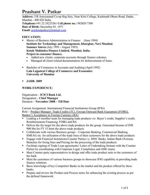 Shweta Taneja - CV - 2016 | DOC