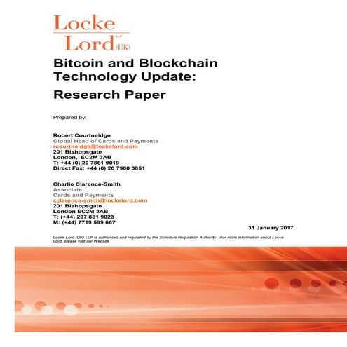 Locke Lord Cryptocurrency and Blockchain Paper Update dated 31 January ...