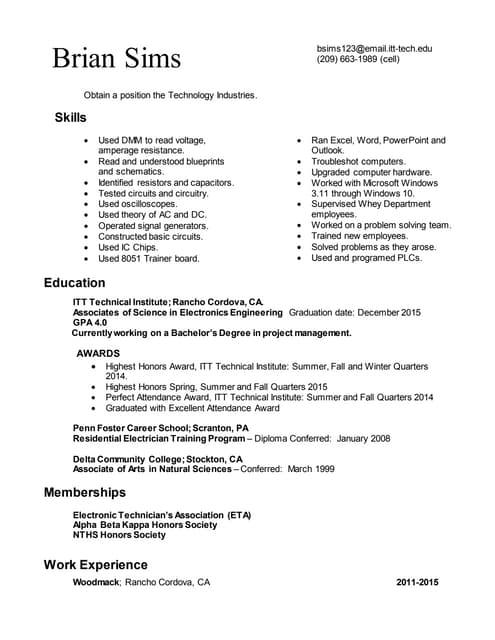 Resume for Joshua Miller 1 | DOCX | Business | Business and Finance
