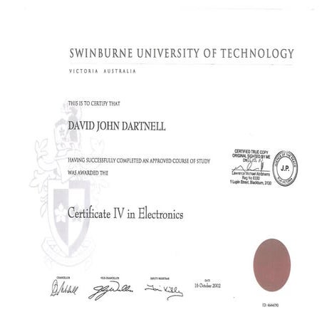 Certificate IV in Electronics | PDF