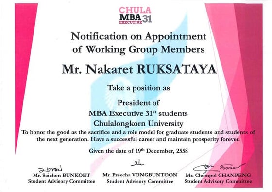 Annex 10-CU Student chairman | PPT