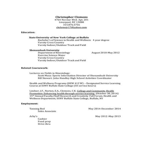 Christopher Clemons presentations