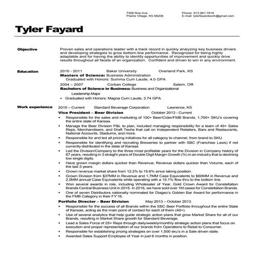 Tyler Fayard Resume | PDF