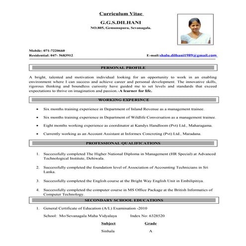 New CV SAHALIKA | DOC