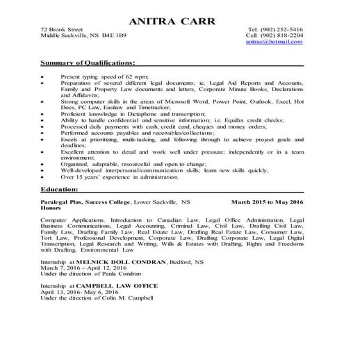 resume | DOCX | Legal Services Industry | Industries