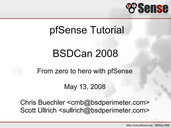 pfSense presentation | ODP | Computer Networking | Computing
