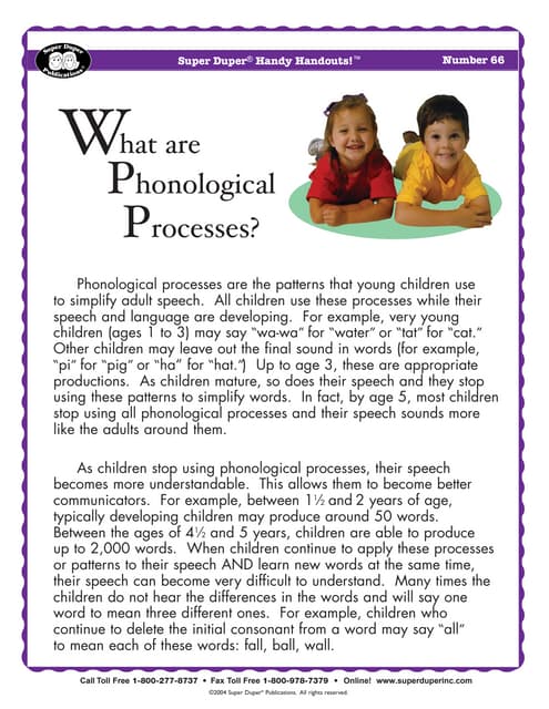 Phonological Processes Power Point Presentation | PPTX