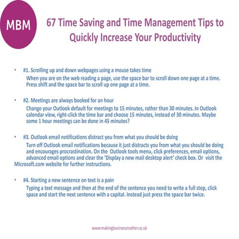 67 Time Saving and Time Management | PPTX