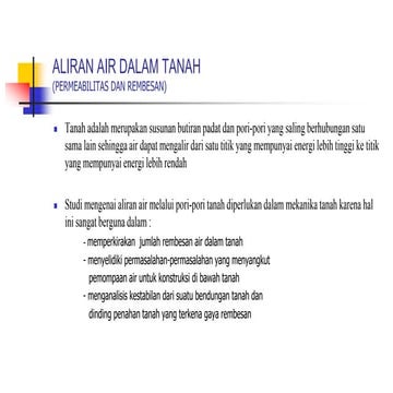 6&7.SLIDE REMBESAN RINGKAS Rembesan air tanah | PPT