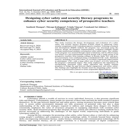 Designing cyber safety and security literacy programs to enhance cyber ...