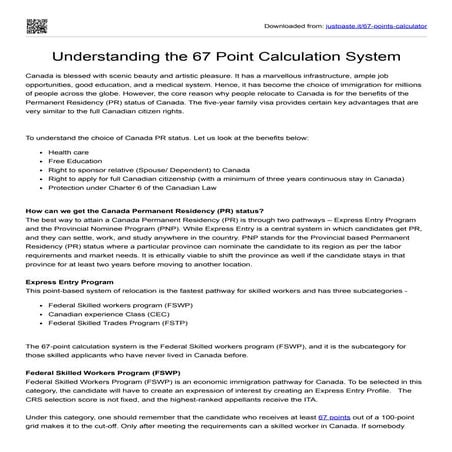 Understanding the 67 Point Calculation System | PDF