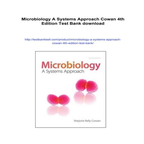 Microbiology A Systems Approach Cowan 4th Edition Test Bank | PDF