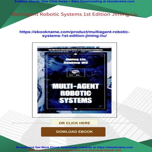 Multiagent Robotic Systems 1st Edition Jiming Liu | PDF