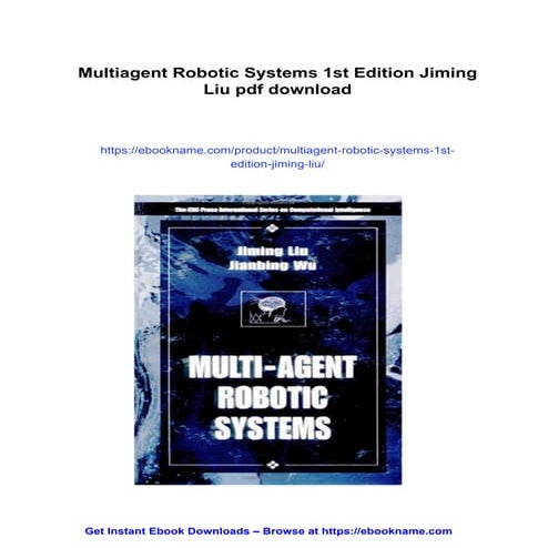 Multiagent Robotic Systems 1st Edition Jiming Liu | PDF
