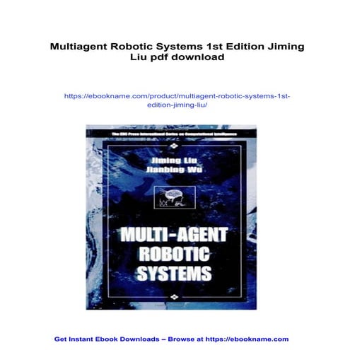 Multiagent Robotic Systems 1st Edition Jiming Liu | PDF