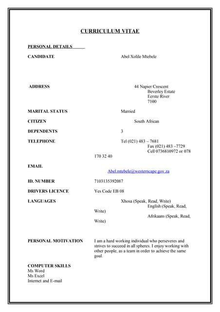 CV August 2016 | PDF