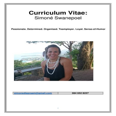 Simone Swanepoel -CV | PDF