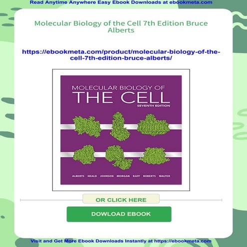 Molecular Biology of the Cell 7th Edition Bruce Alberts | PDF