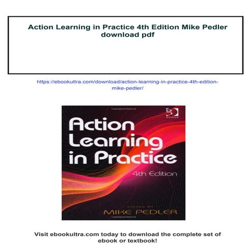 Action Learning in Practice 4th Edition Mike Pedler | PDF