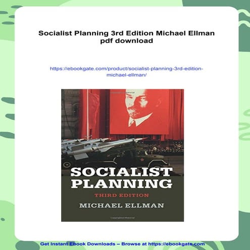 Socialist Planning 3rd Edition Michael Ellman | PDF