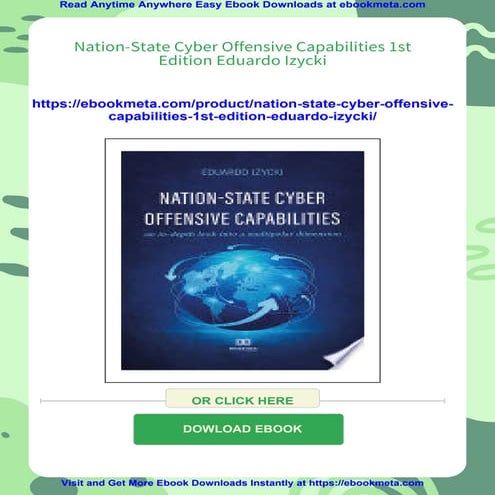 Nation-State Cyber Offensive Capabilities 1st Edition Eduardo Izycki | PDF