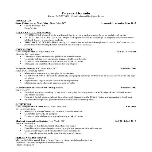 Resume luisanna sosa | PDF