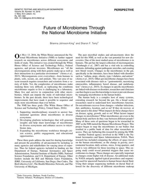 Human Microbiome Project (HMP) | PDF | Genetics | Science