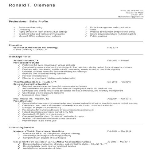 Tyler Clemens' Resume | DOCX