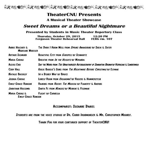 Showcase program 10-29-15 | PDF