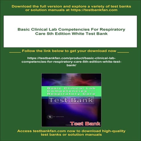 Basic Clinical Lab Competencies For Respiratory Care 5th Edition White ...