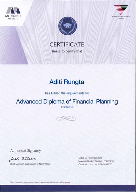 Diploma of Financial Planning_001 | PDF