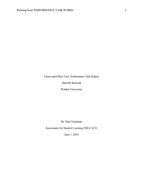 Performance Task Design with Rubrics | PPTX | Educational Assessment ...