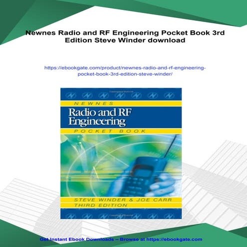 Newnes Radio and RF Engineering Pocket Book 3rd Edition Steve Winder | PDF