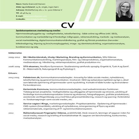 Nadia CV 2015 | PDF