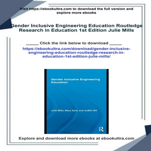 Gender Inclusive Engineering Education Routledge Research in Education ...