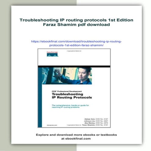 Troubleshooting IP routing protocols 1st Edition Faraz Shamim | PDF