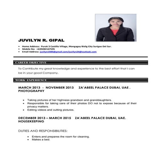 JUVILYN R. GIPAL CV | PDF