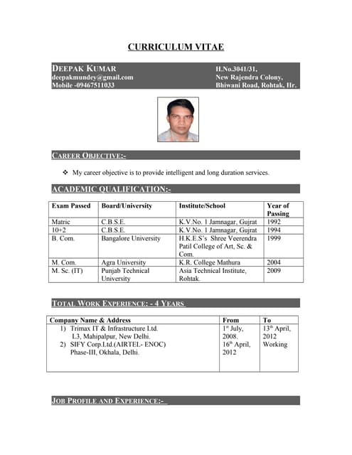 Curriculum Vitae | PDF