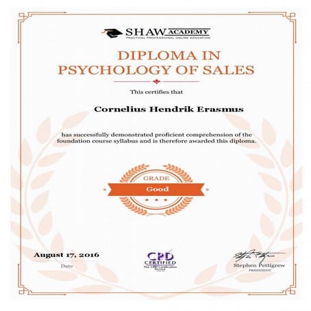 Psychology of sales diploma | PDF
