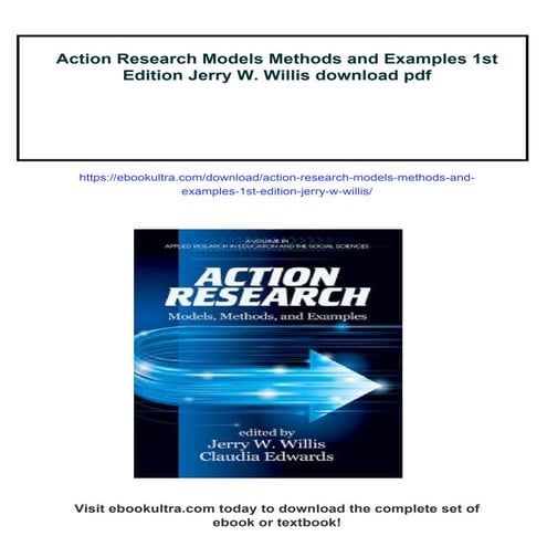 Action Research Models Methods and Examples 1st Edition Jerry W. Willis ...