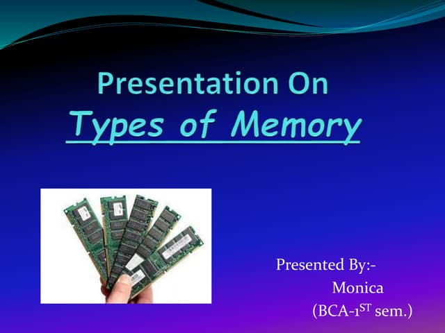 Computer Memory | PPTX