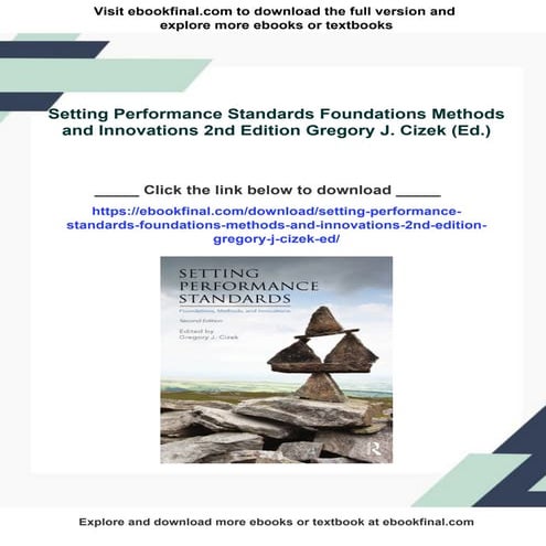 Setting Performance Standards Foundations Methods and Innovations 2nd ...
