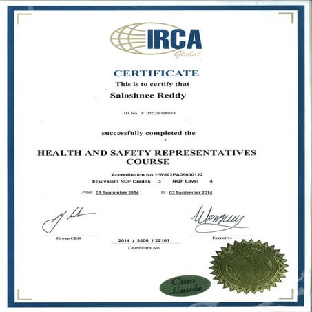 Health and Safety Rep | PDF