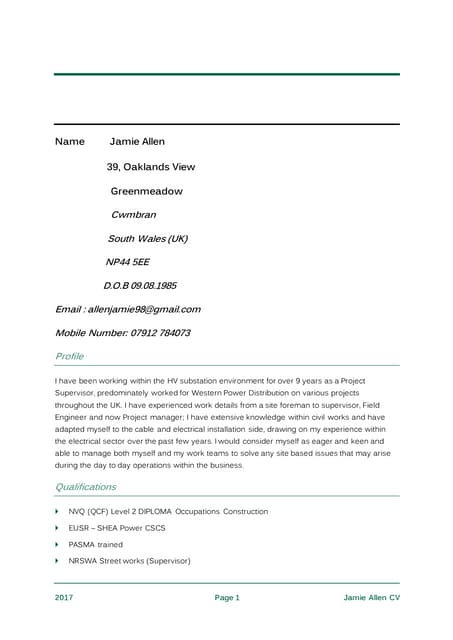 Michael Rafferty CV | PDF