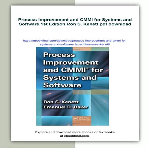 Process Improvement and CMMI for Systems and Software 1st Edition Ron S. Kenett | PDF