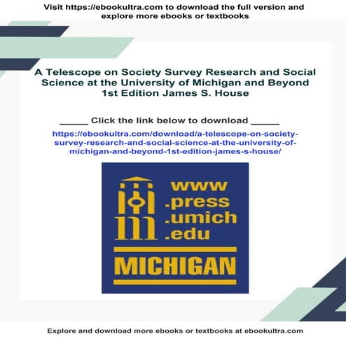 A Telescope on Society Survey Research and Social Science at the ...