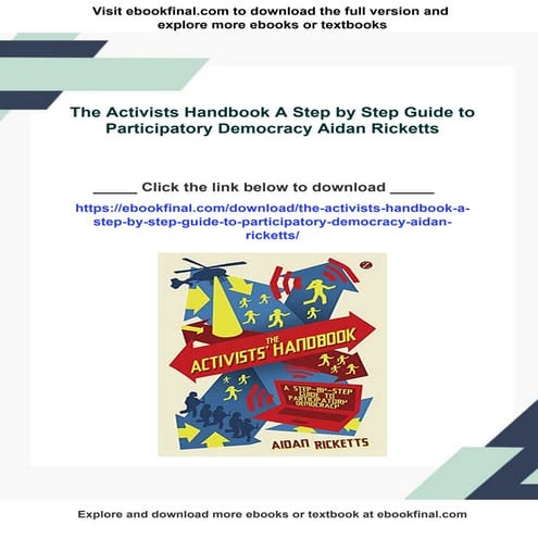 The Activists Handbook A Step by Step Guide to Participatory Democracy ...