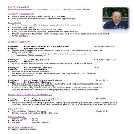 Patrik Karell - CV 2016 | PDF