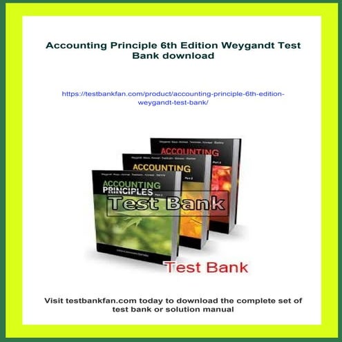 Accounting Principle 6th Edition Weygandt Test Bank | PDF